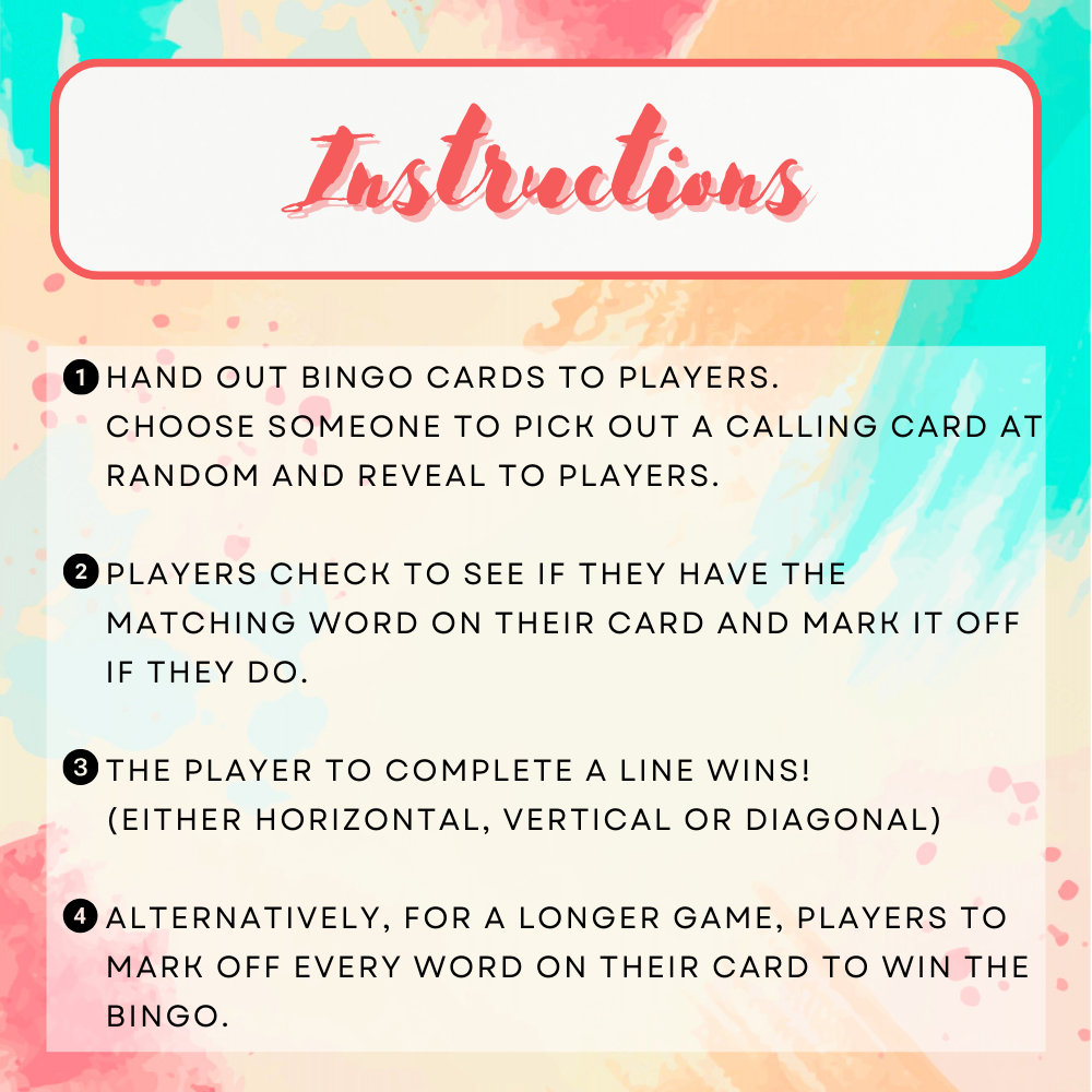 30 Holi Festival Bingo Printable Cards, Holi Bingo Game, Hindu ...