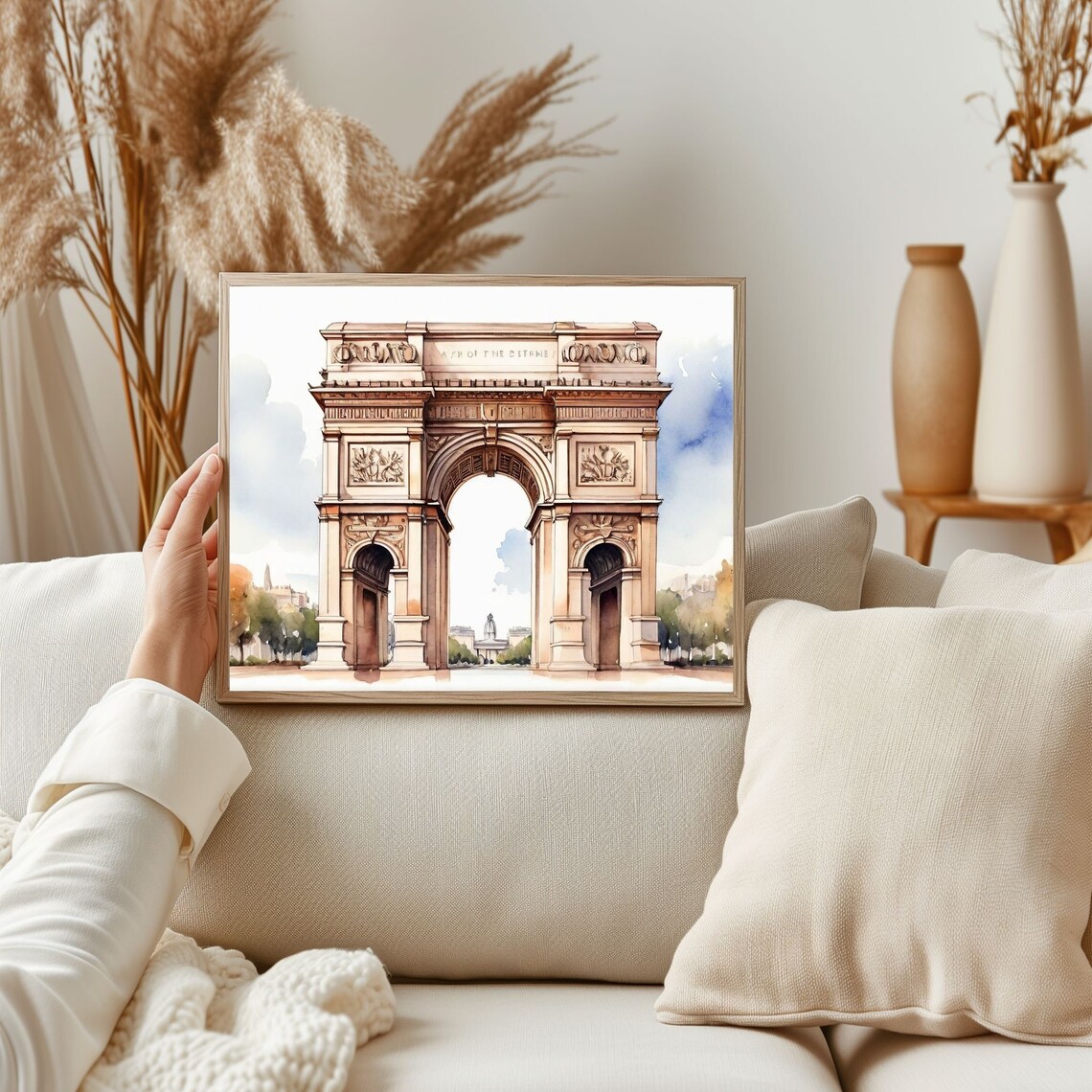 Beautiful Watercolor Illustration of a Historic European Archway, High ...