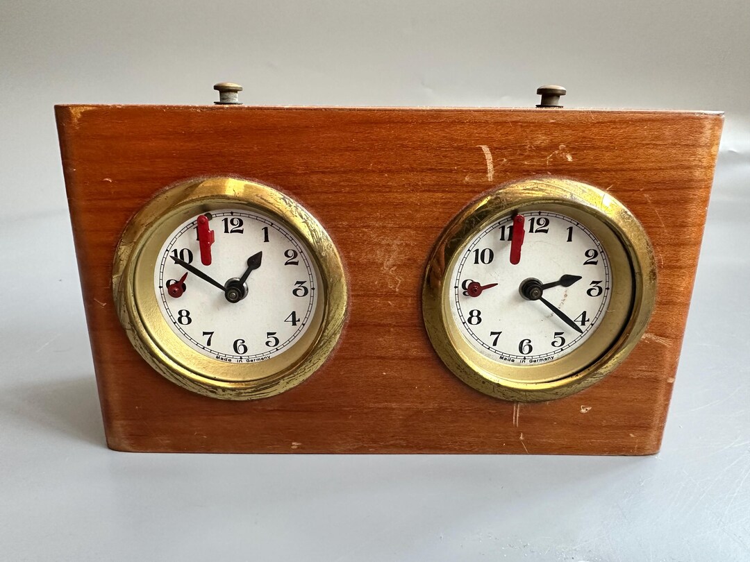 Wooden German Mechanical Chess Clock in Good Working Condition. Great ...