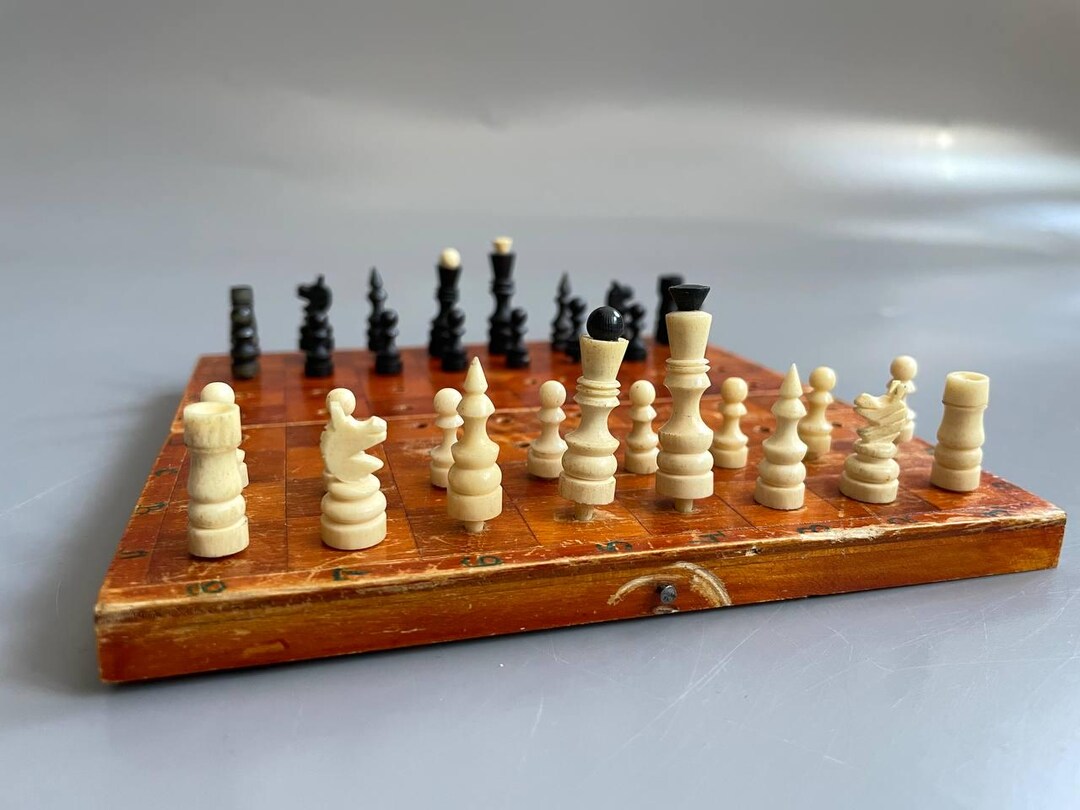 Peg Traveling Chess Set Made in USSR 50s Vintage in Good Condition ...