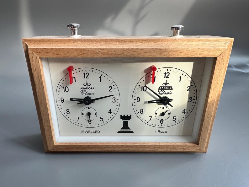 Mechanical Chess Clock Aradora in Great Working Condition With Original ...