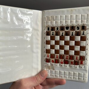 Czech Pocket Chess 80s Vintage. Vintage Czechoslovakia Vinyl Wallet ...
