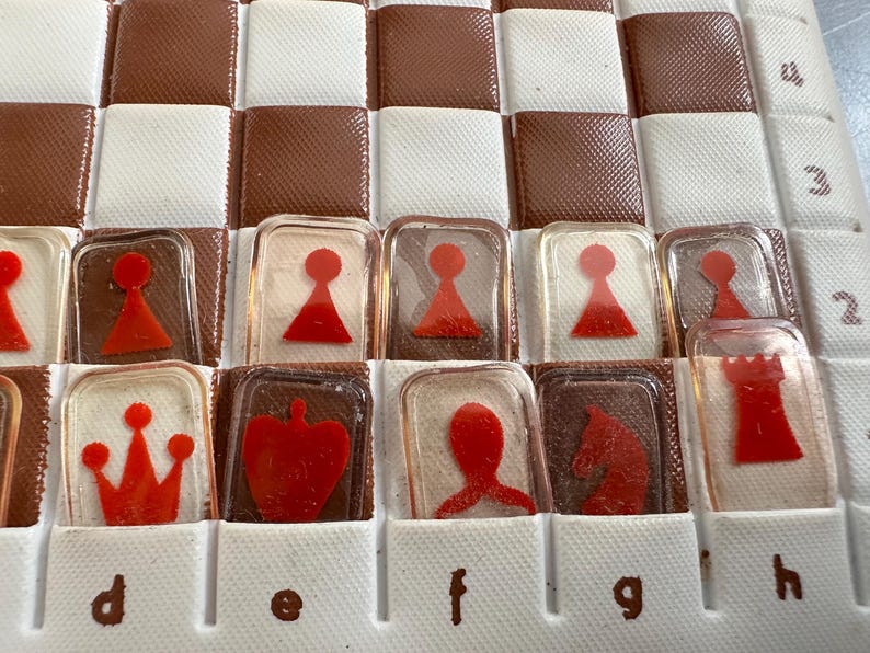 Czech Pocket Chess 80s Vintage. Vintage Czechoslovakia Vinyl Wallet ...