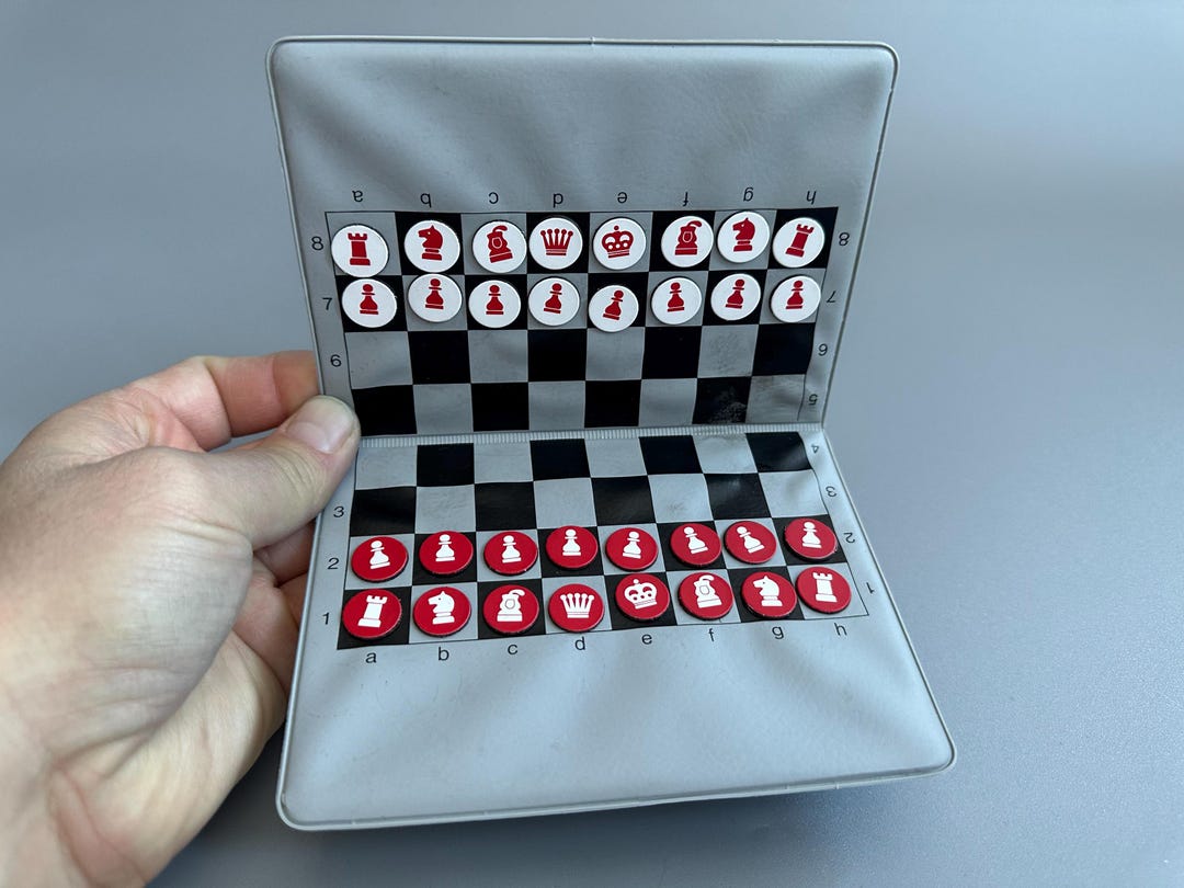 Magnetic Travel Chess Set From Germany 1980s in the Form of a Book ...