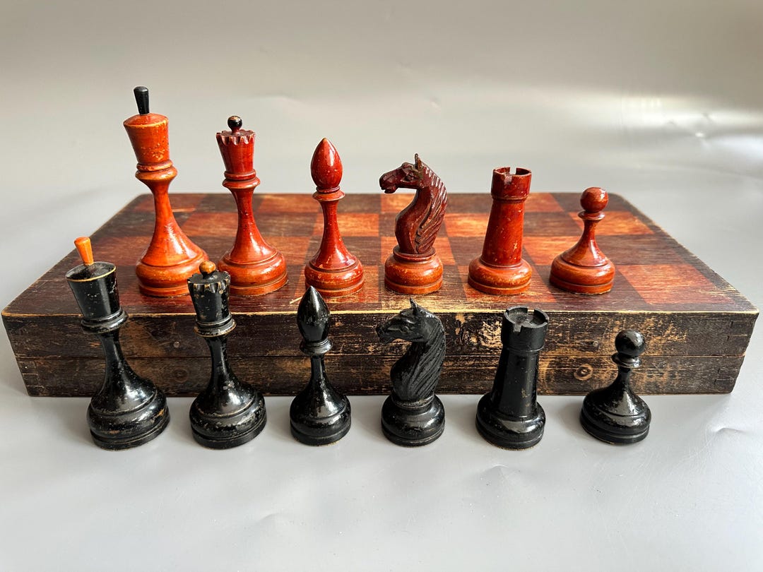 Soviet Wood Chess Set 30 Vintage Original Tournament Chess Ussr Chess ...
