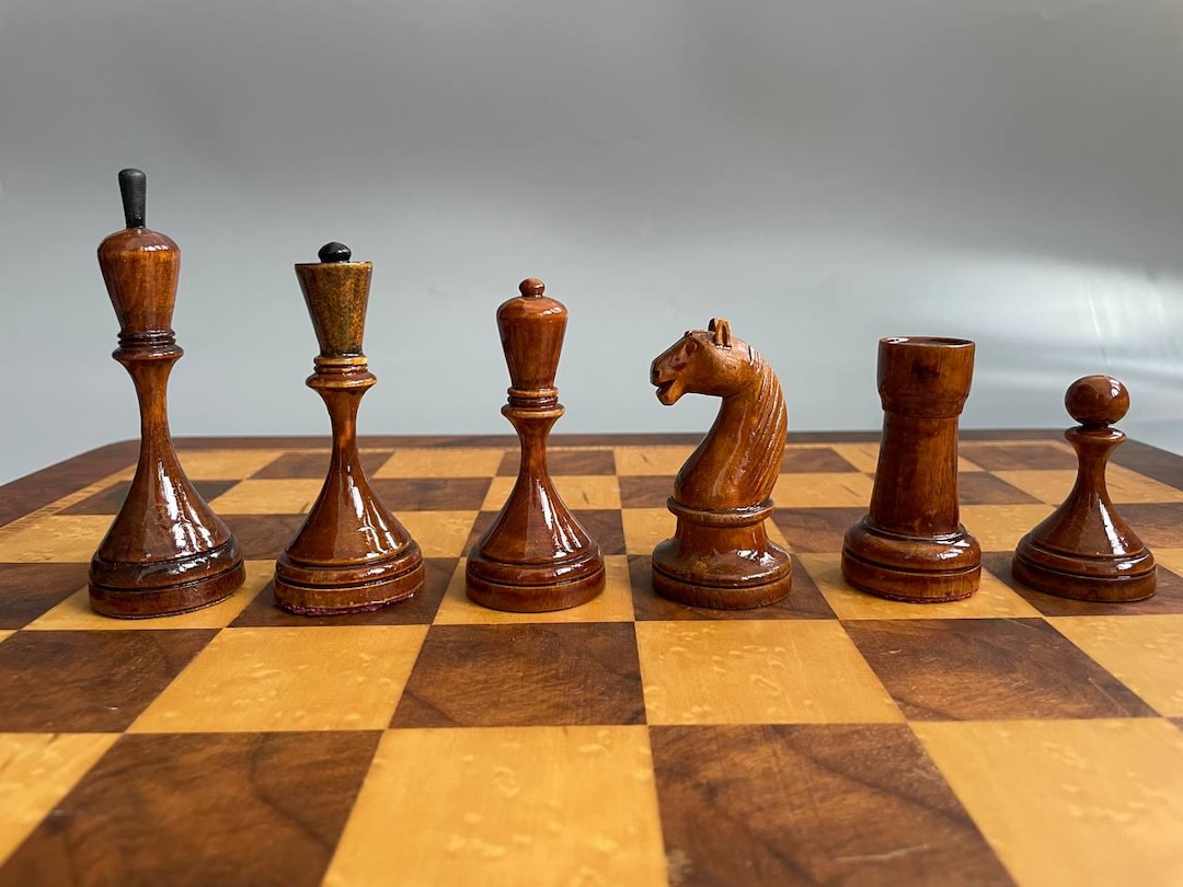 Soviet Botvinnik Chess Set Chess Pieces Are Weighted in Very Good ...