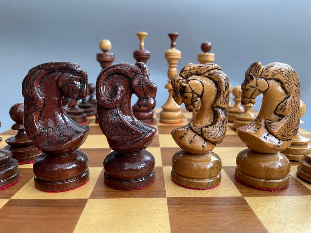 USSR Wooden Chess Set 70s Chess Pieces Great Gift for Chess Lovers ...