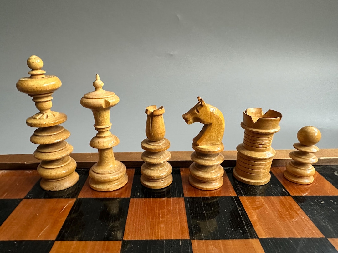 Wood Chess Set "saint George", Made in Germany in the 1940s in Very ...
