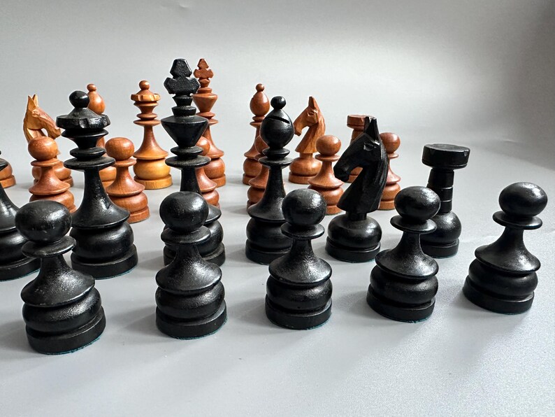 Philippine Wood Large Chess Set 70s Vintage in Good Condition. Great ...