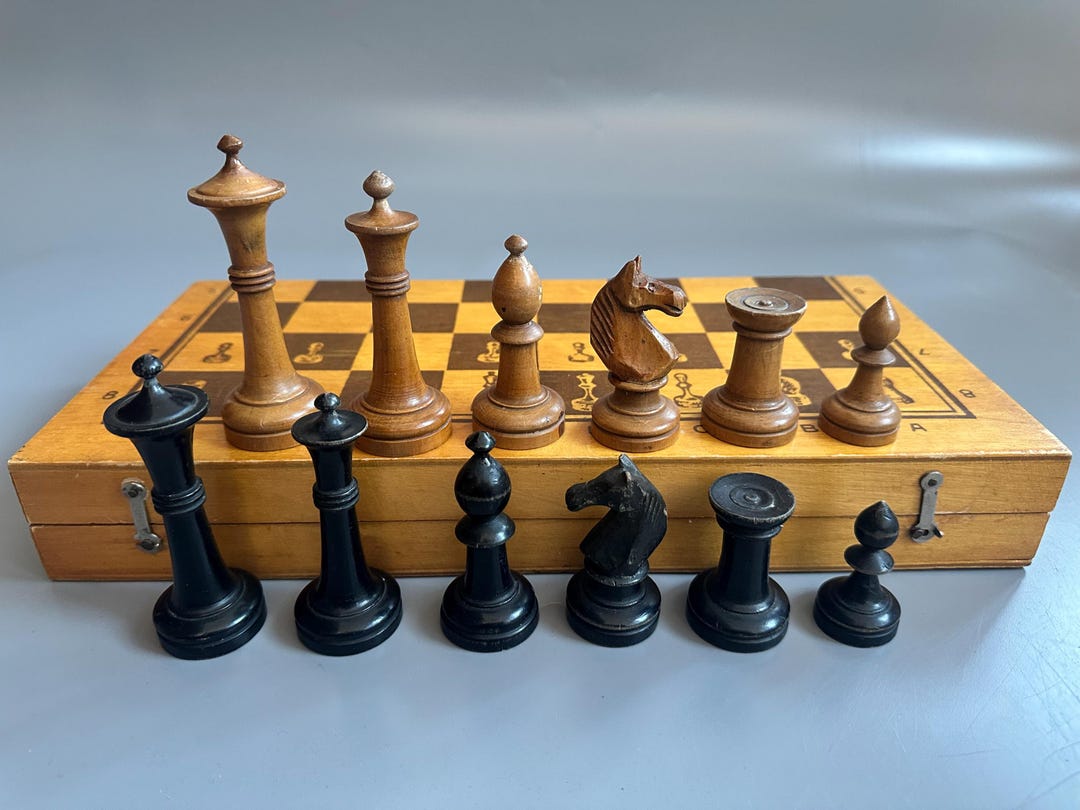 Soviet Wood Chess Set 20s Vintage Original Tournament Chess Ussr Chess ...