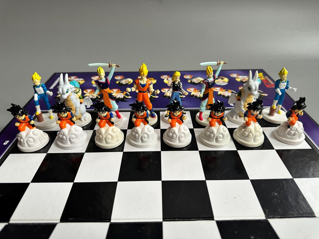 3-d Chess Dragon Ball Z Chess Set in Good Vintage Condition 2002 Street ...