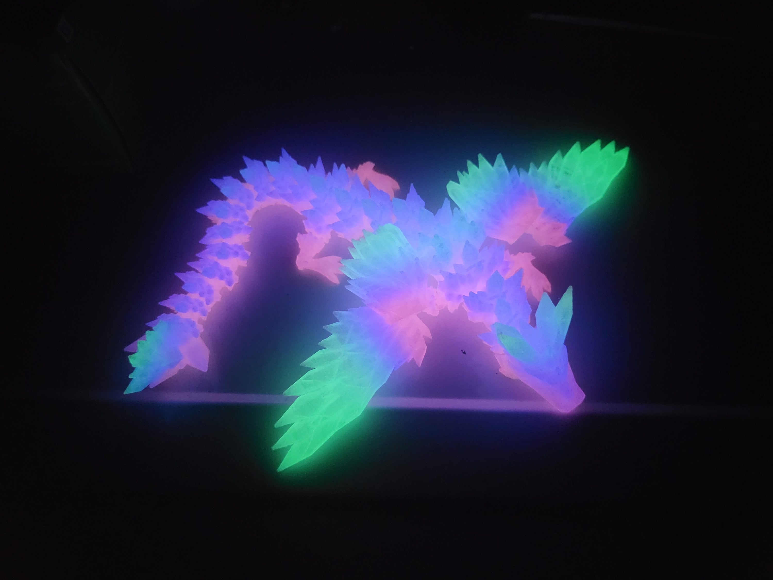 Glow in the Dark Crystal Wing Dragon - Etsy