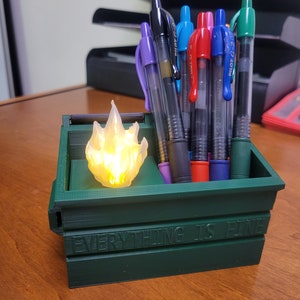 Flickering LED Dumpster Fire - Etsy