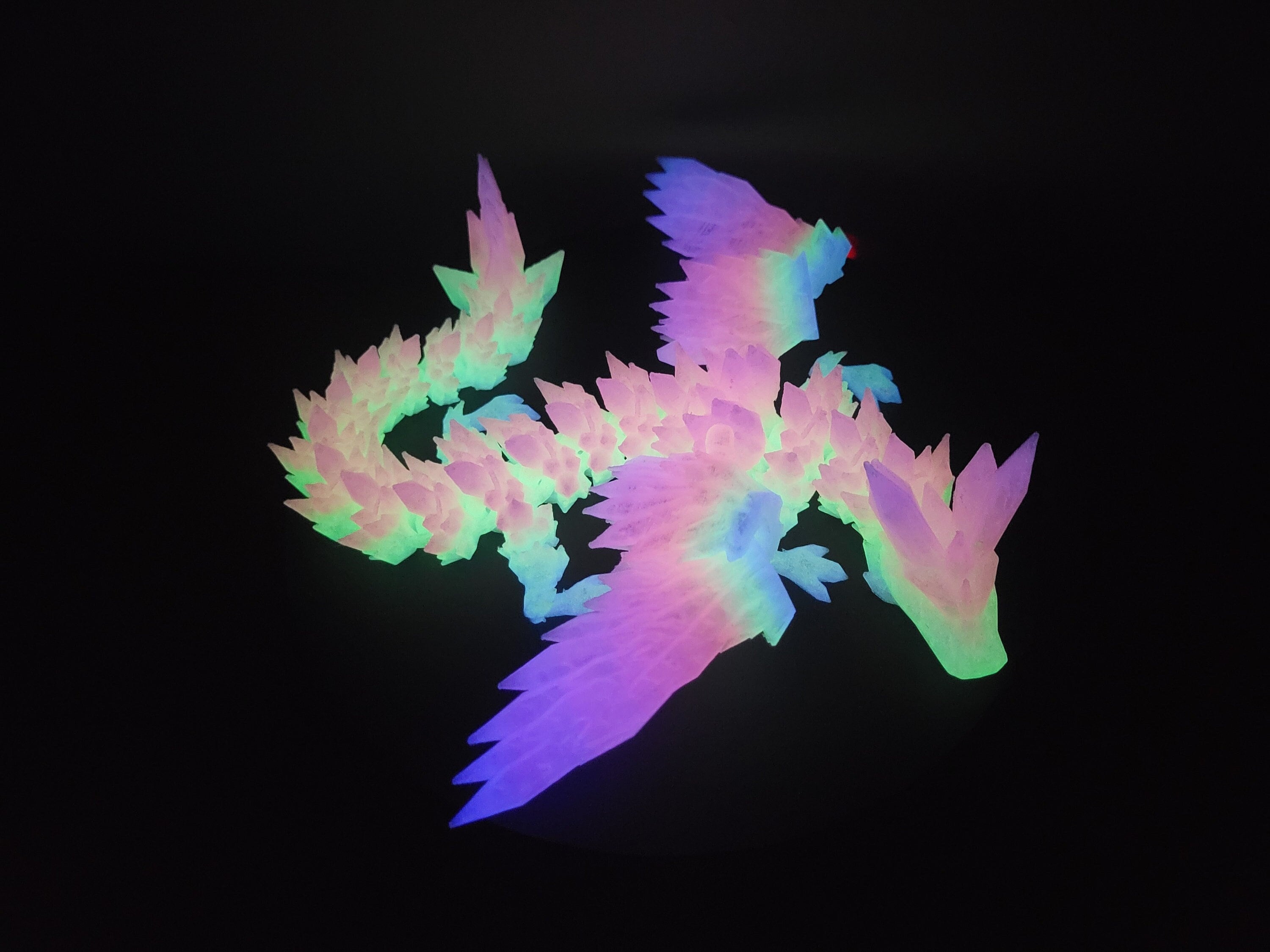 Glow in the Dark Crystal Wing Dragon - Etsy