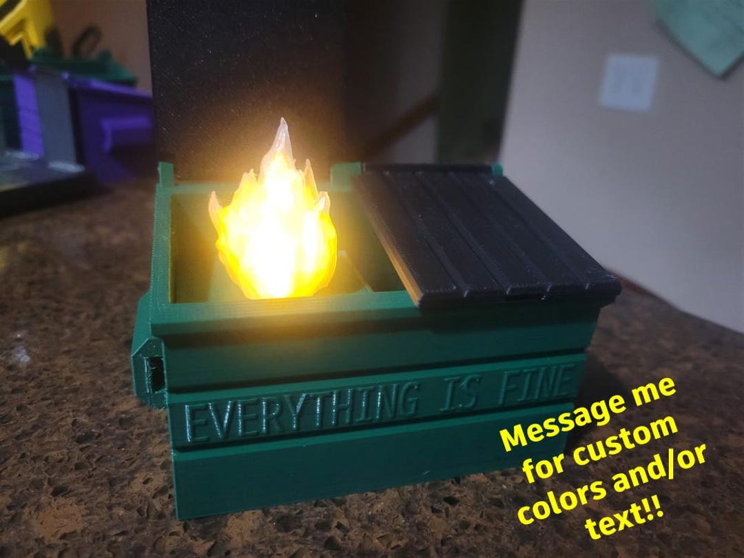 Flickering LED Dumpster Fire - Etsy
