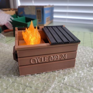 Flickering LED Dumpster Fire - Etsy