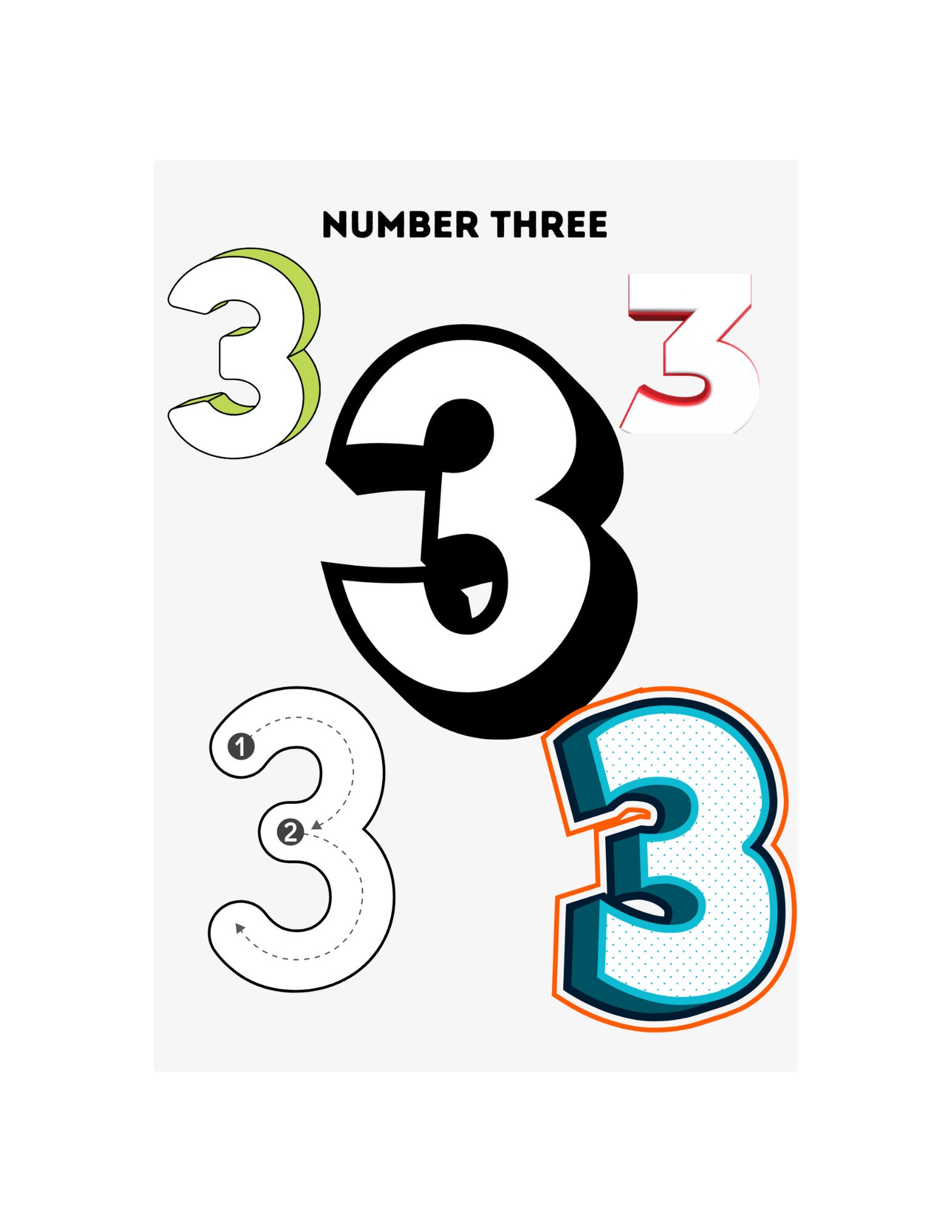 Kids Printable Number Coloring Book, Numbers 1-10 - Etsy