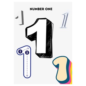 Kids Printable Number Coloring Book, Numbers 1-10 - Etsy