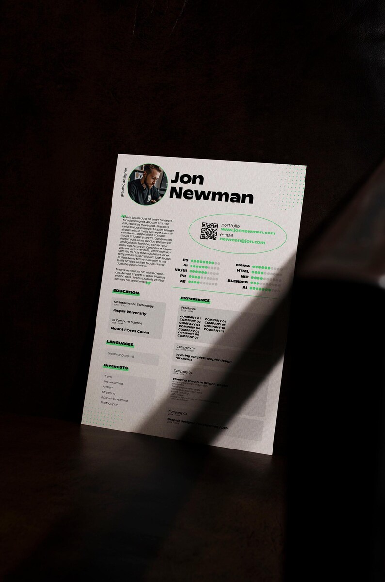 Minimalist Resume (CV) Template | Instant Download & Fully Customizable ...
