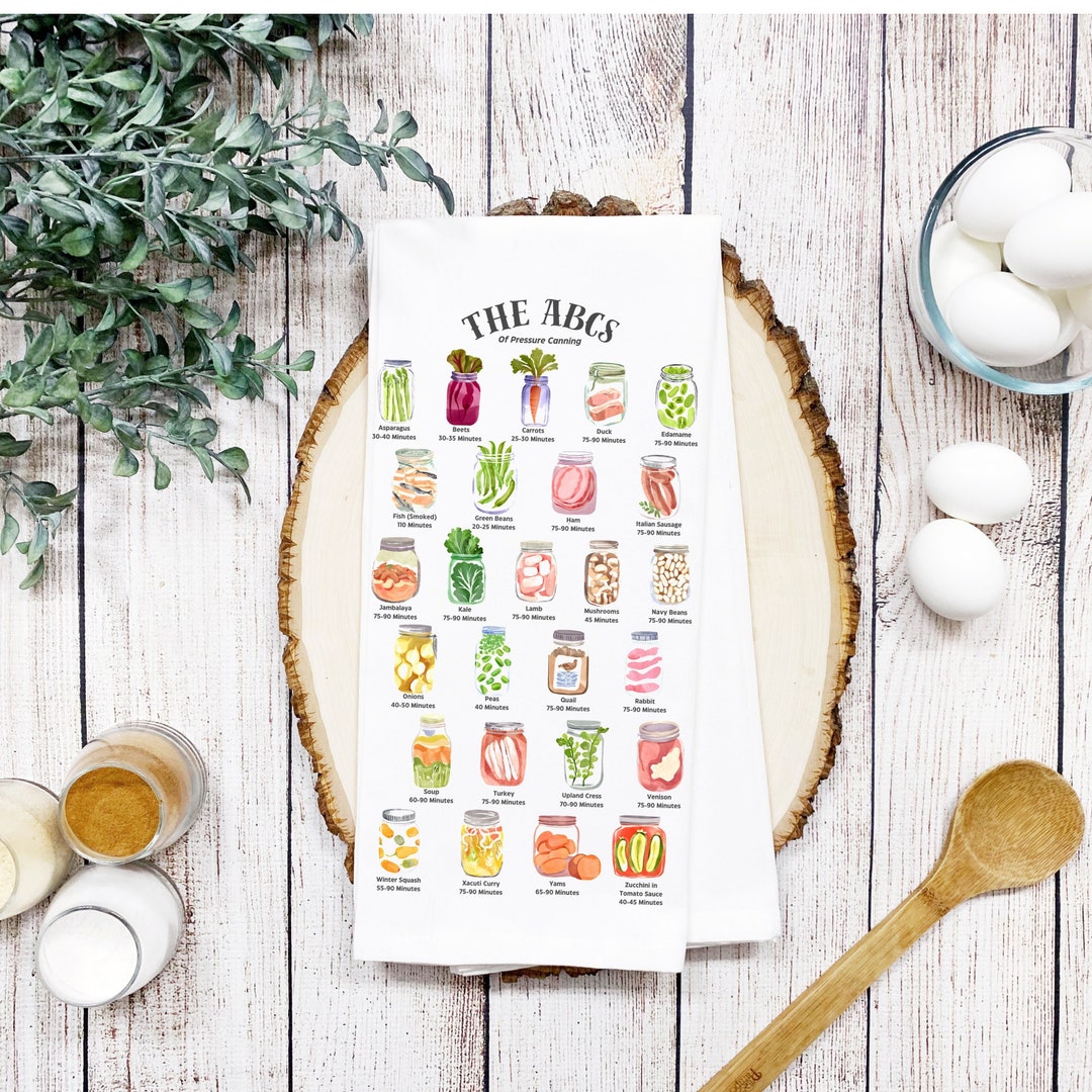 Abcs of Canning Flour Sack Towel Kitchen Gift for Canner - Etsy