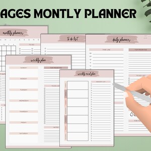 Monthly Plan, Weekly Plan, Daily Plan, Meal Plan, to Do List Digital ...