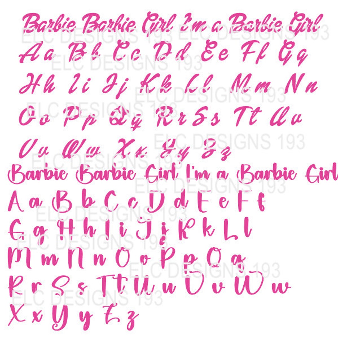 Pink Lettering, Pink FONT, Cricut SVG File, Cutting Machine Font ...