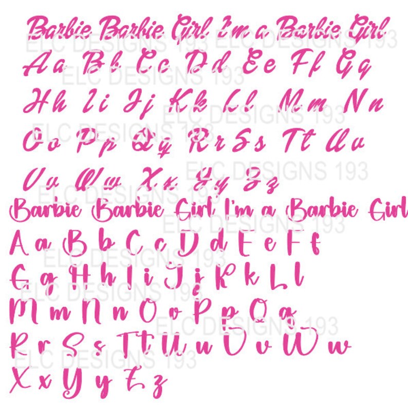 Pink Lettering, Pink FONT, Cricut SVG File, Cutting Machine Font ...