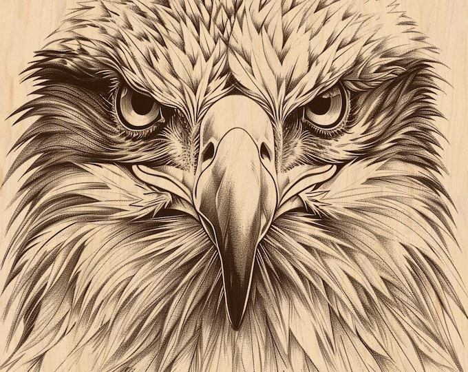 Silver Pack®! Eagle Head Laser Engraving File PNG, JPEG High Resolution ...