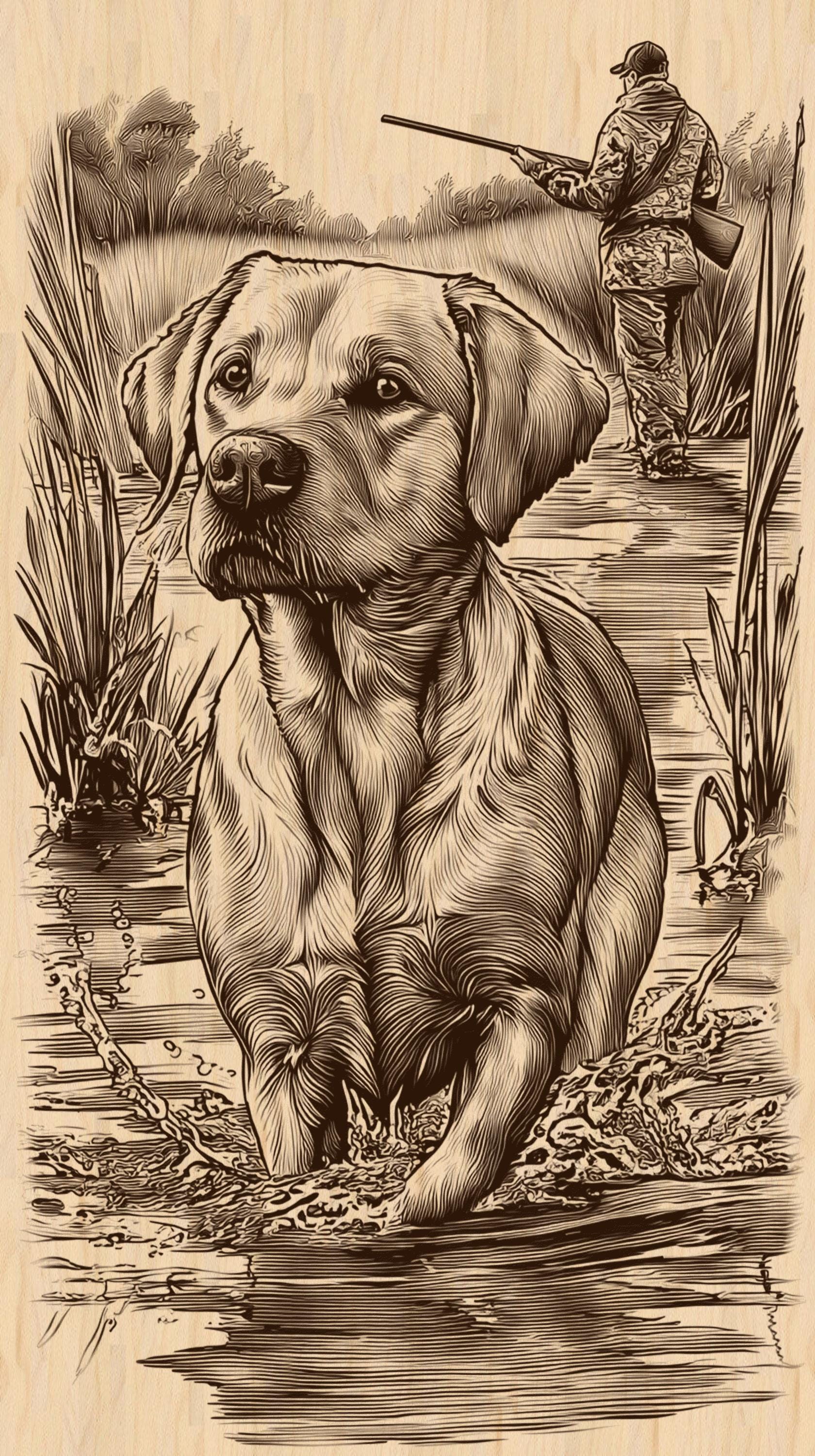 Silver Pack®! Labrador Retriever & Hunter Laser Engraving Filepng ...