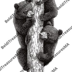 Silver Pack®! Bear Cubs Laser Engraving File PNG_SVG_PDF_EPS, Wildlife ...
