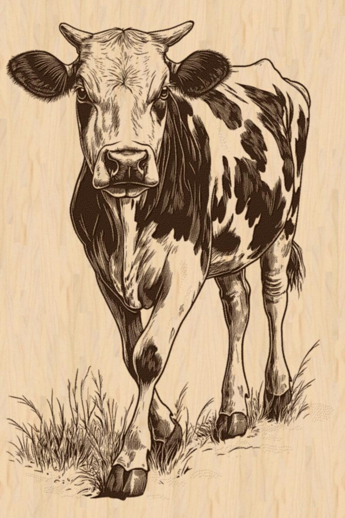 Silver Pack®! Cow Farm Animal Laser Engraving File PNG_SVG_PDF_EPS ...