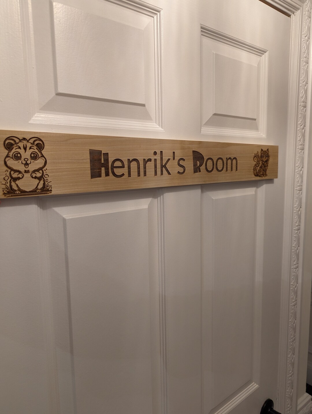 Personalized Children's Room Wooden Door Sign With Custom Laser ...