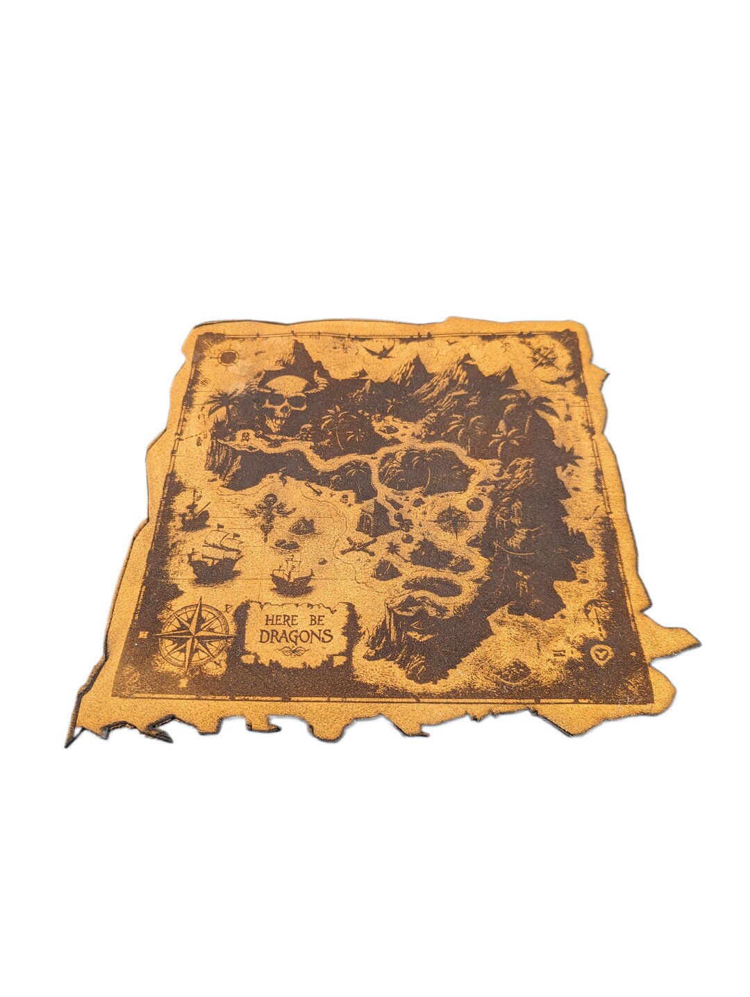 Dragon's Lair Leather Treasure Map Mouse Pad 9x9 - Etsy