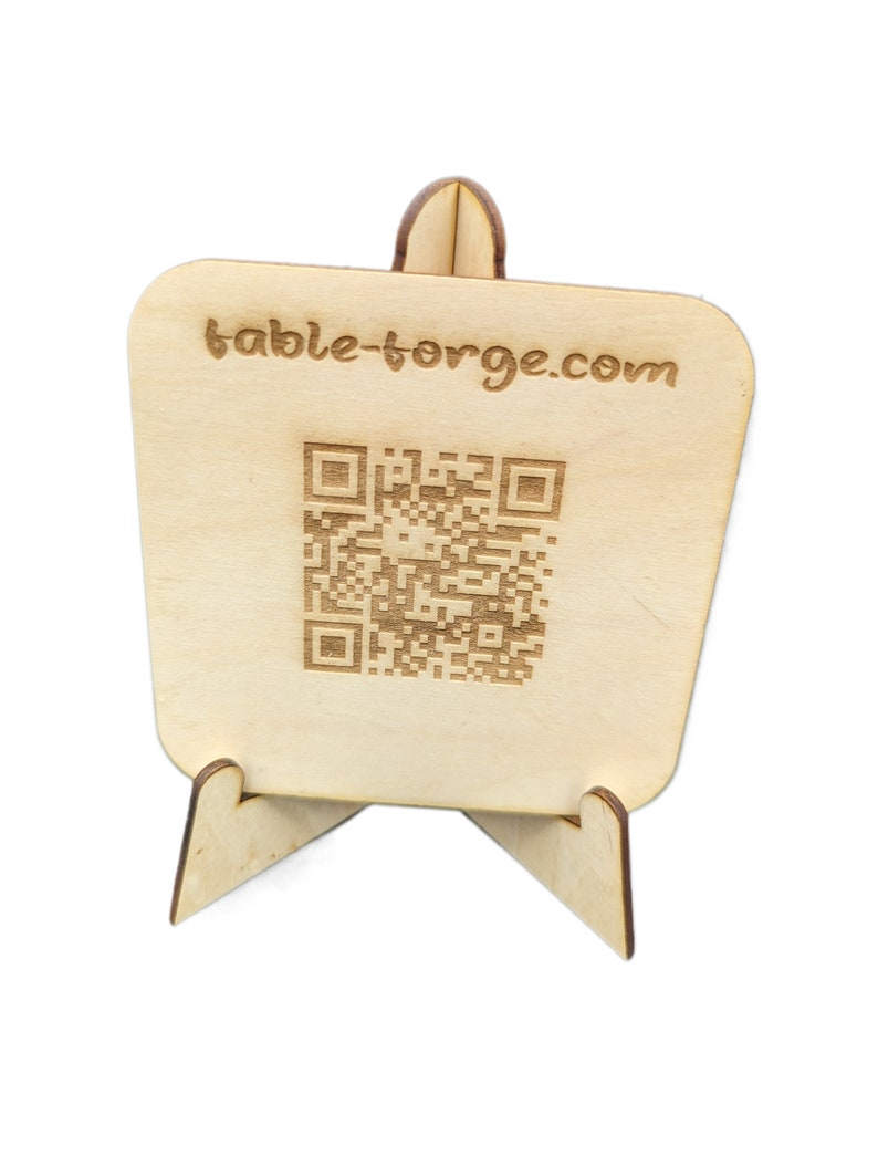 Customized Basswood QR Code Engraved Coasters and Signs Menus, Wifi ...