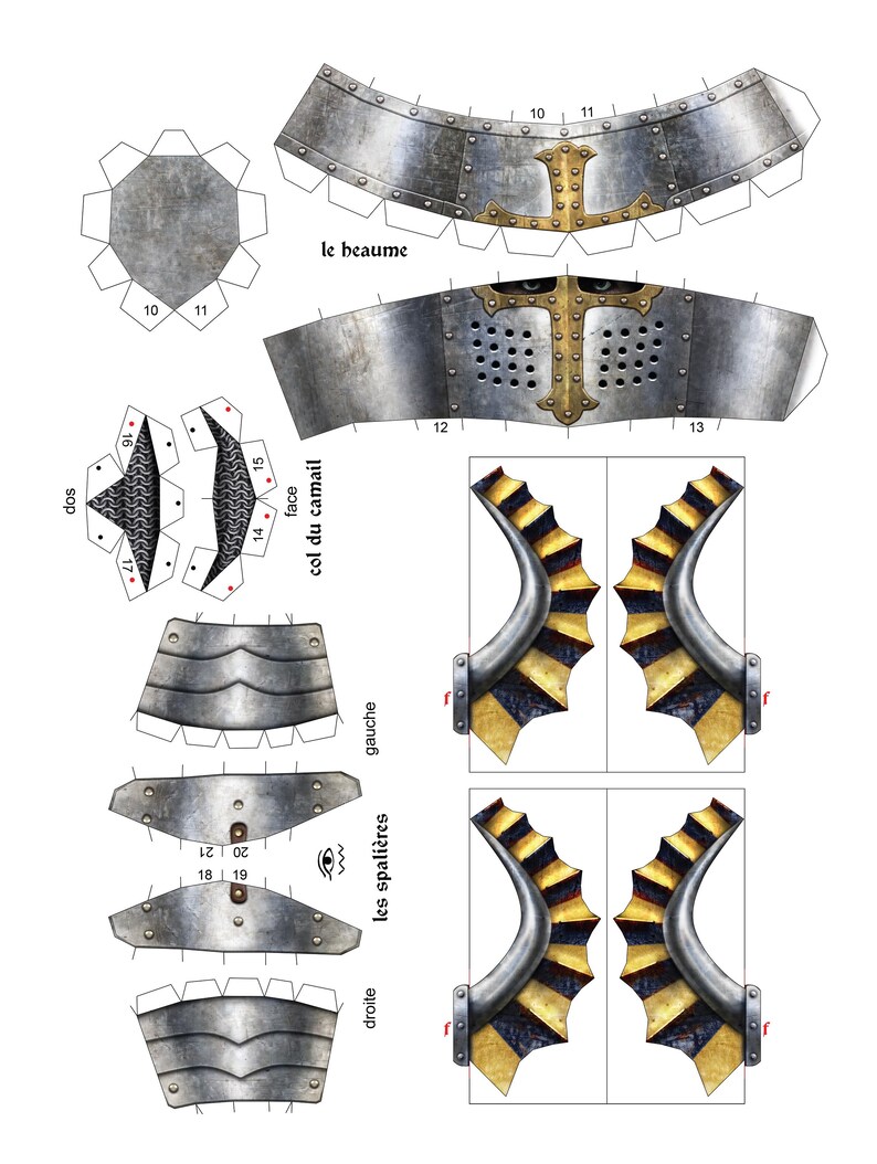 Papercraft Knight 3D Paper Cutting Medieval Knight, Paper Sculpture of ...
