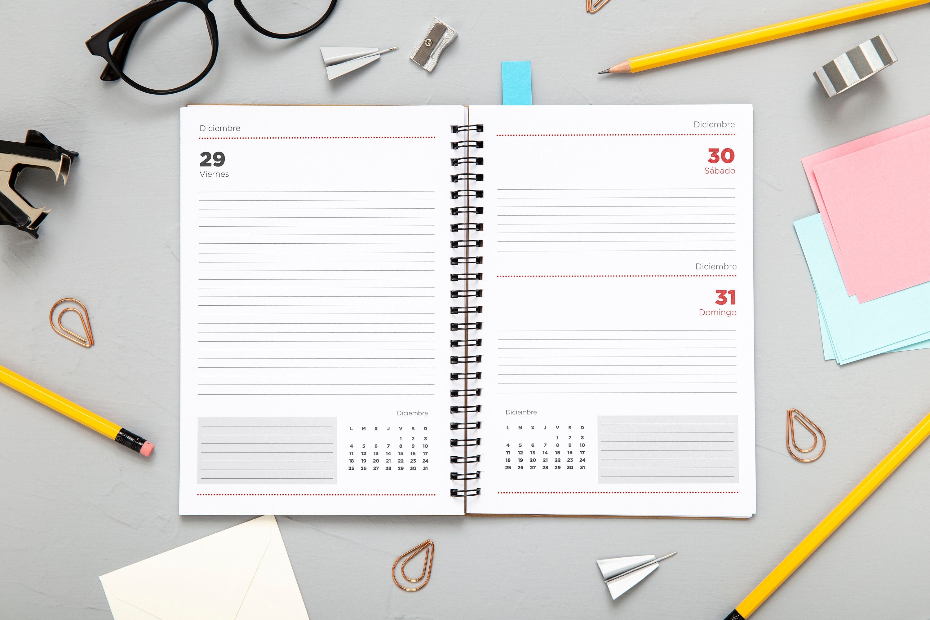 Printable 2024 Agenda Downloadable. Day per Page. Interior Agenda 2024 ...