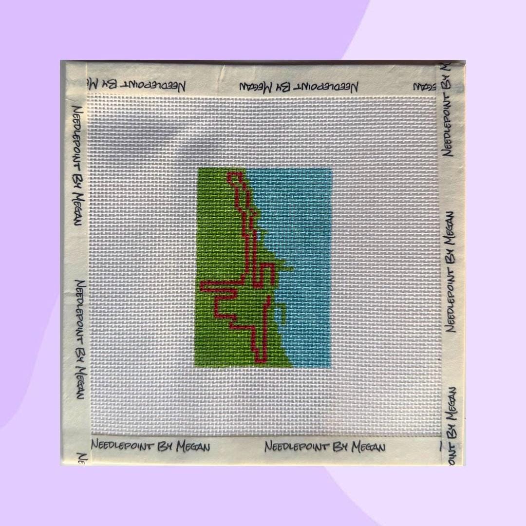 Chicago Marathon Hand Painted Needlepoint Canvas 18 Mesh 3inch Design ...