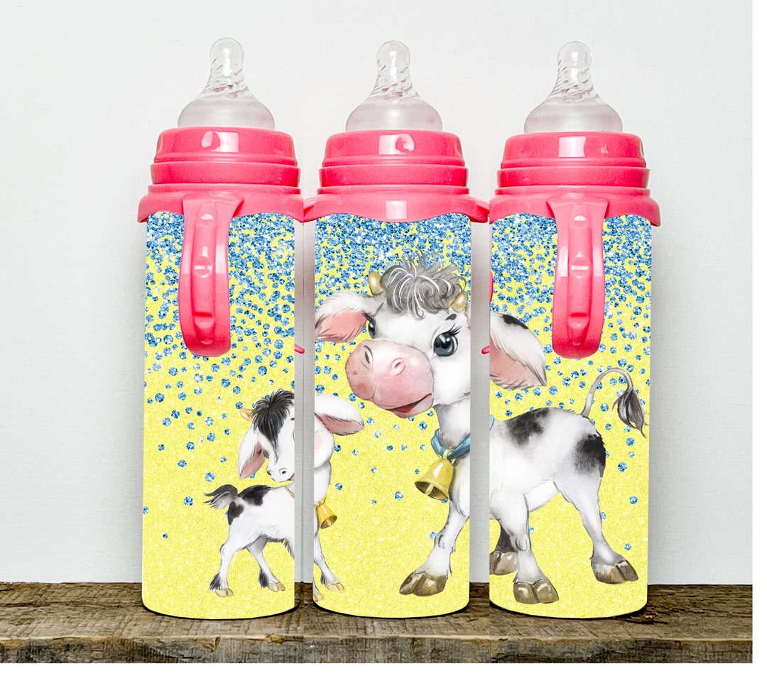 8oz. Cute Cow Straight Baby Bottle Tumbler Digital Download - Etsy