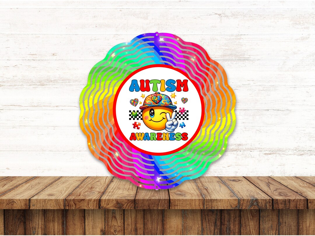 10in. Autism Wind Spinner Digital Download - Etsy