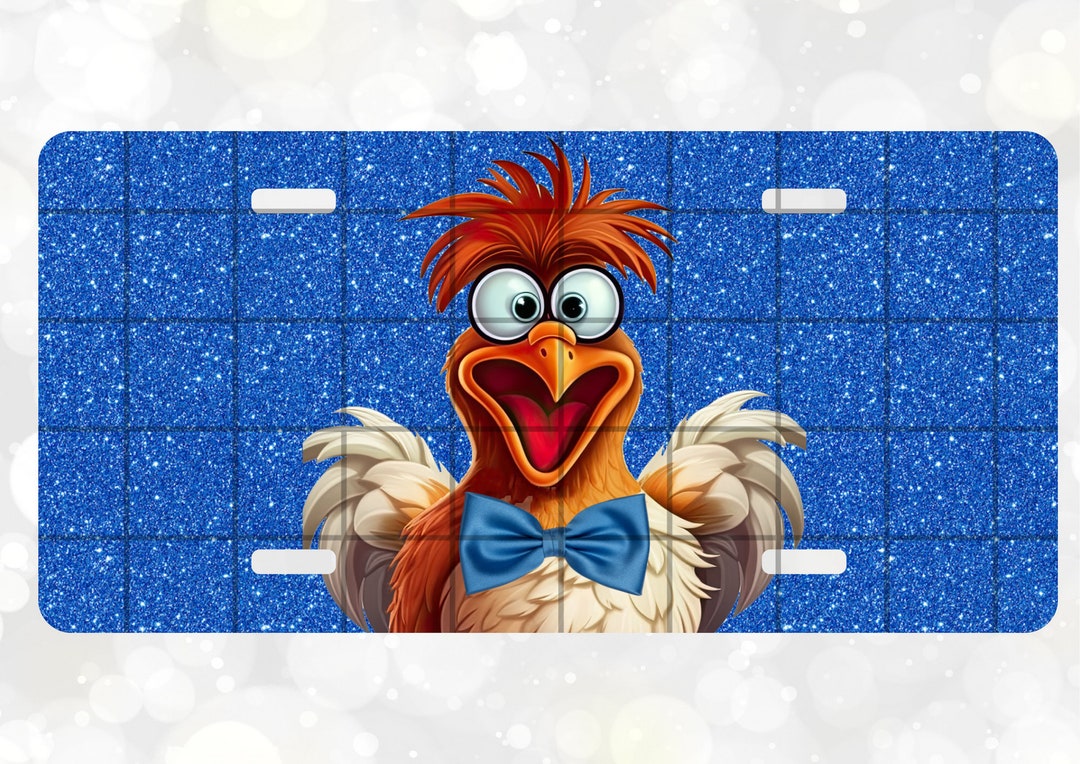 12in. Funny Chicken License Plate Digital Download - Etsy