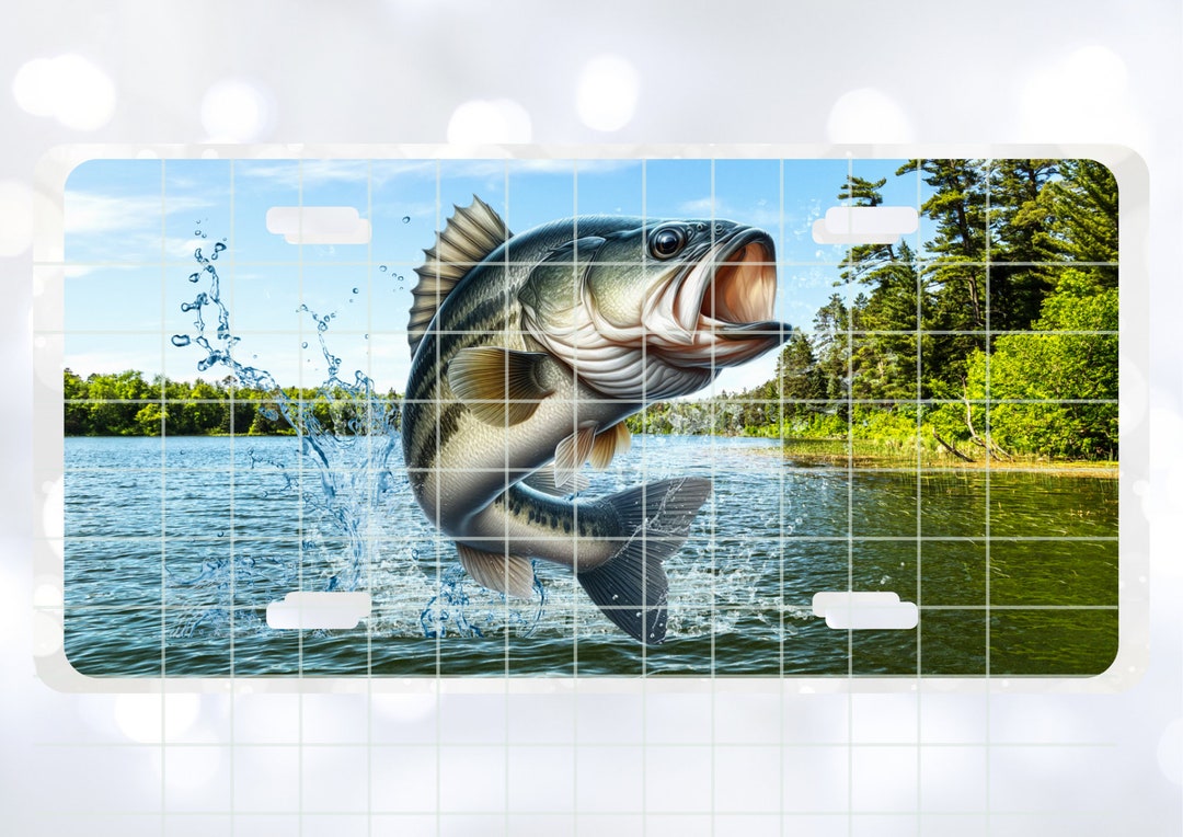 12in. Fish License Plate Digital Download - Etsy