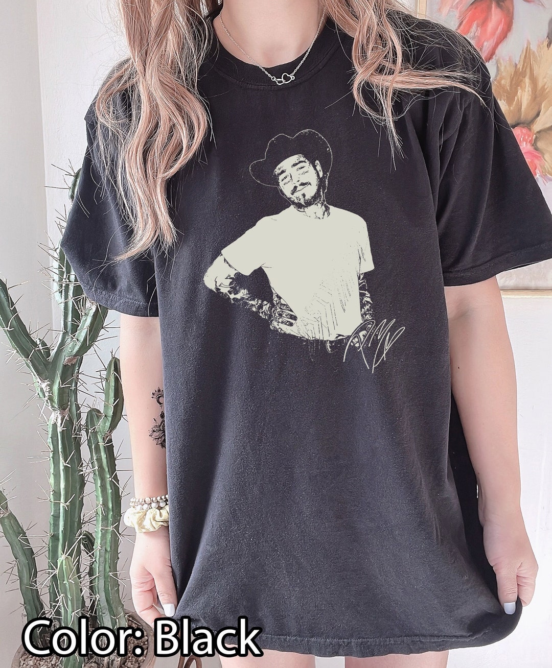 Comfort Colors® Cowboy Post Malone T-shirt, Country Music Shirt, Post ...