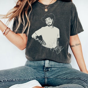 Comfort Colors® Cowboy Post Malone T-shirt, Country Music Shirt, Post ...