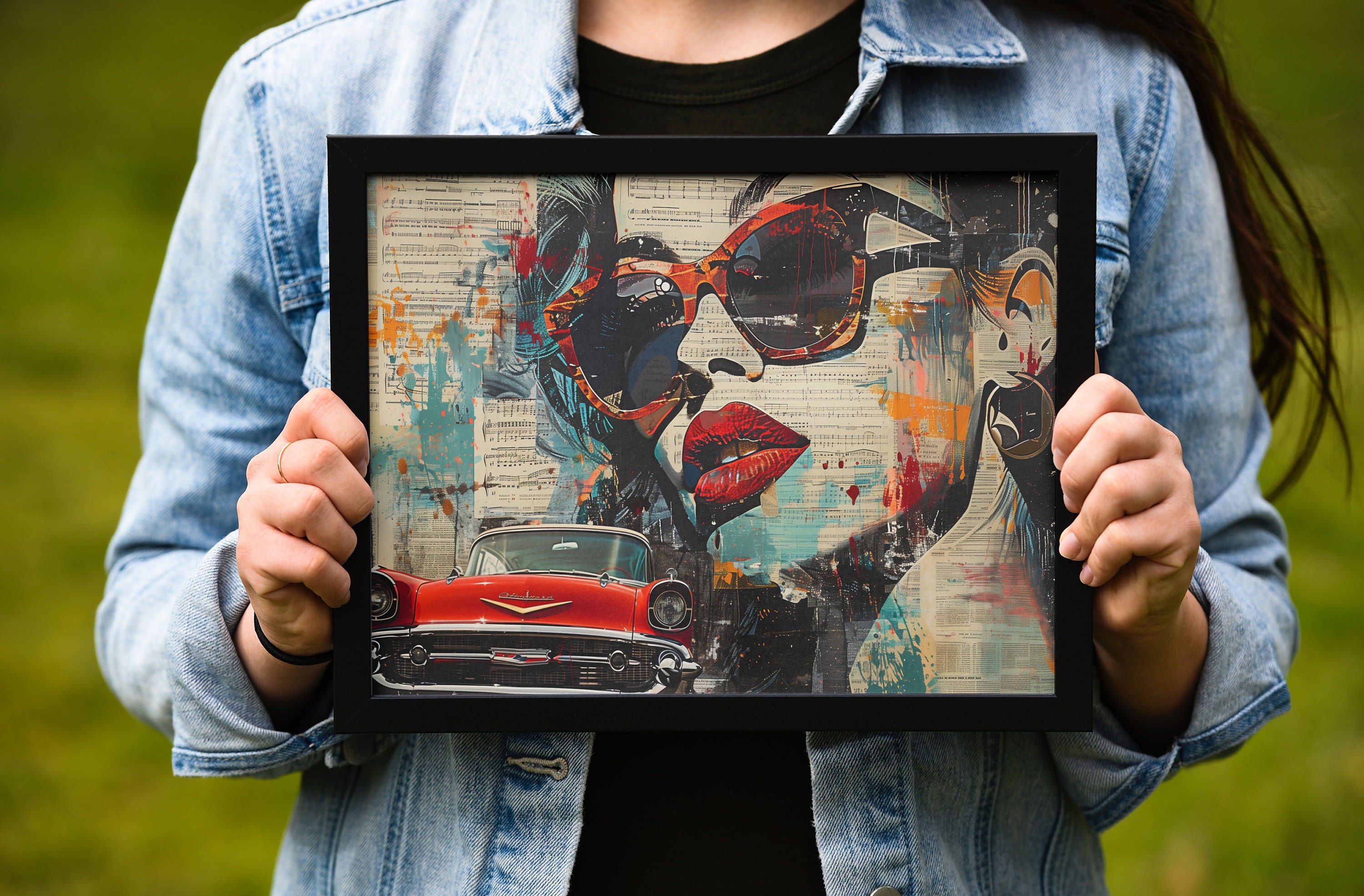 The Vibes of Jazz Jazz Art Collage Gift for Jazz Fans Hot Rod Art High ...