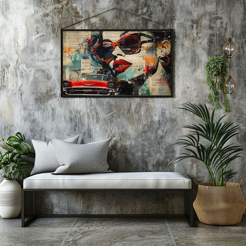The Vibes of Jazz Jazz Art Collage Gift for Jazz Fans Hot Rod Art High ...