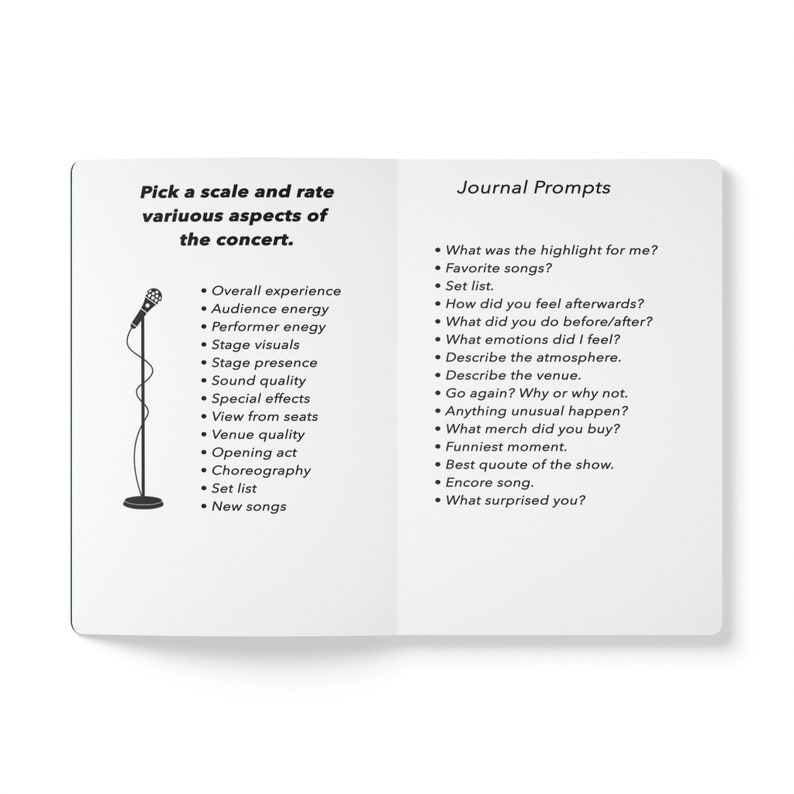 Concert Tracker, A Journal for Capturing Live Music Memories. Gift for ...