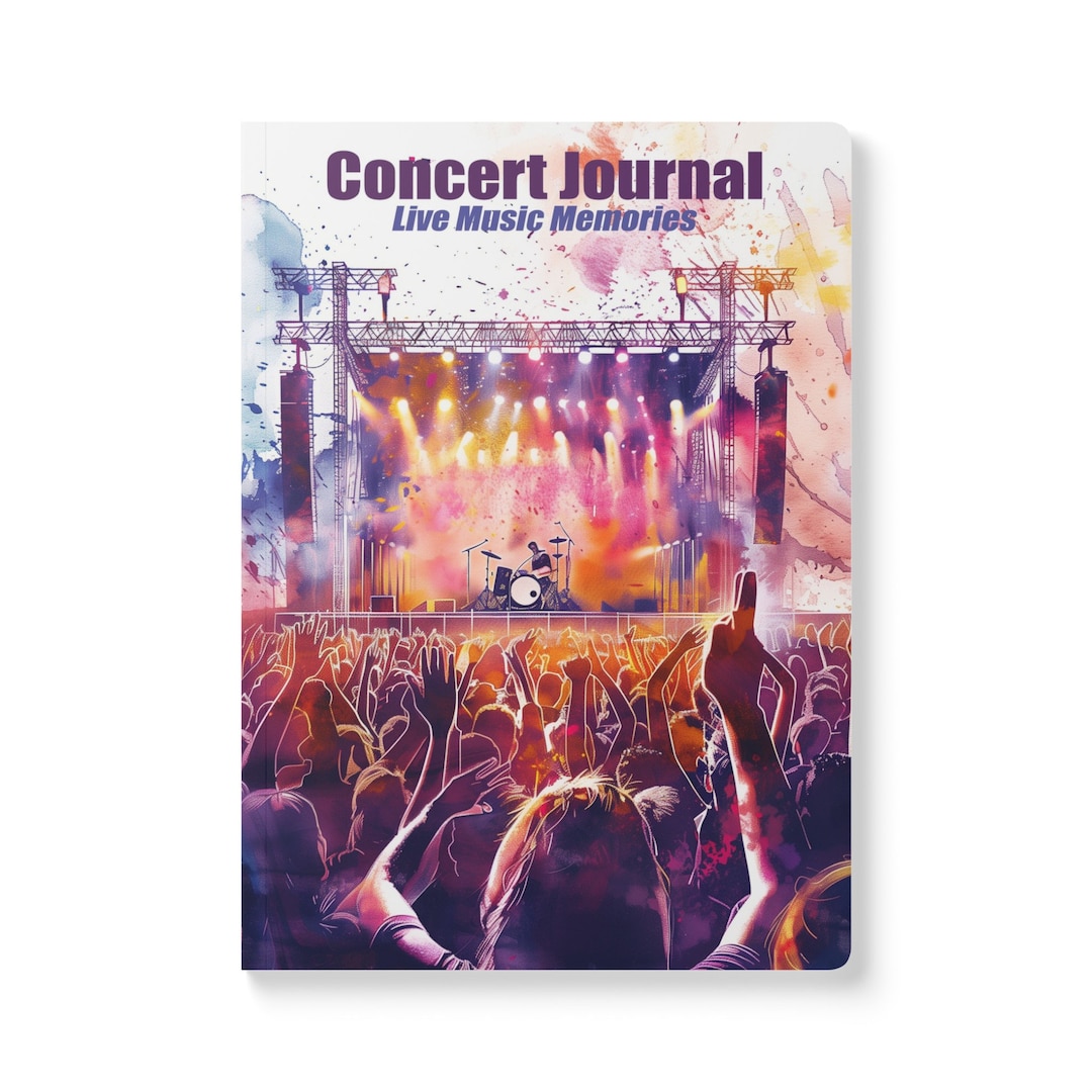 Concert Journal for Live Music Memories. Soft Cover Journal Great Gift ...