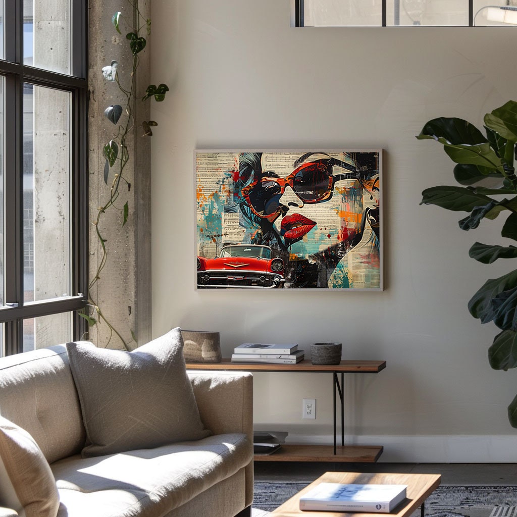 The Vibes of Jazz Jazz Art Collage Gift for Jazz Fans Hot Rod Art High ...