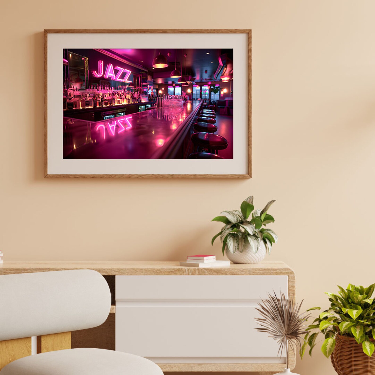 Pink Neon Jazz Sign Jazz Club Print Jazz Art Jazz Print Gift for Jazz ...