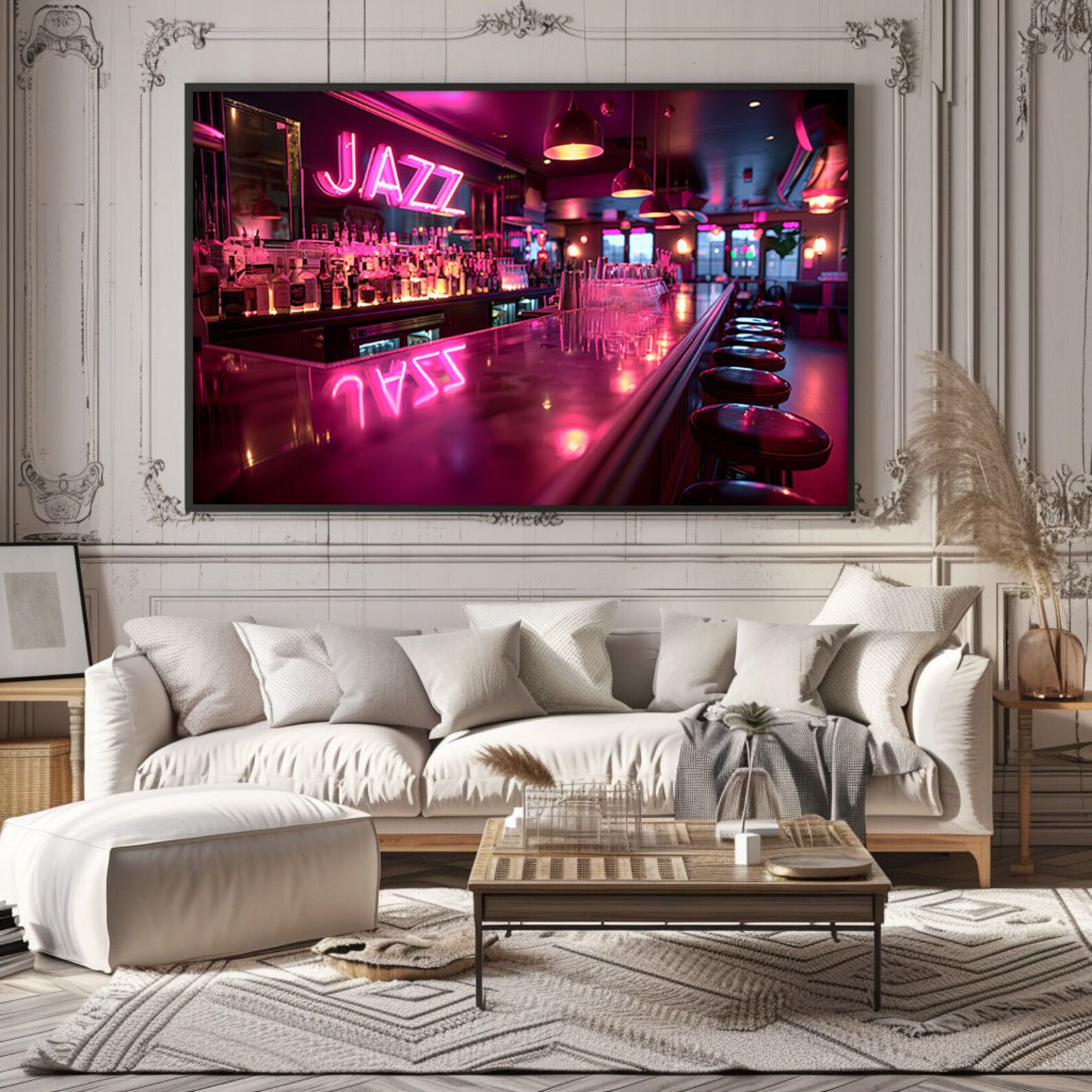 Pink Neon Jazz Sign Jazz Club Print Jazz Art Jazz Print Gift for Jazz ...